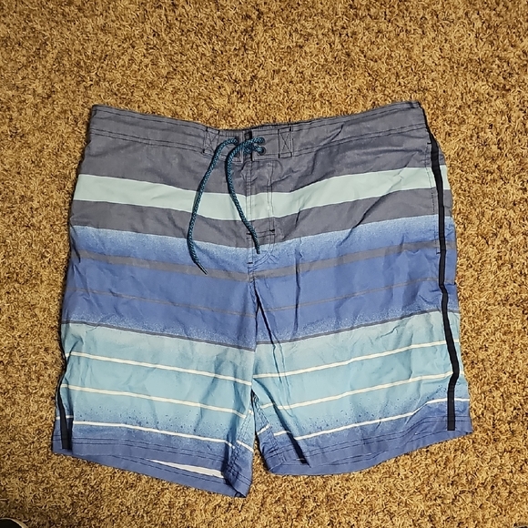George | Swim | George Blue Board Shorts With Stripes | Poshmark